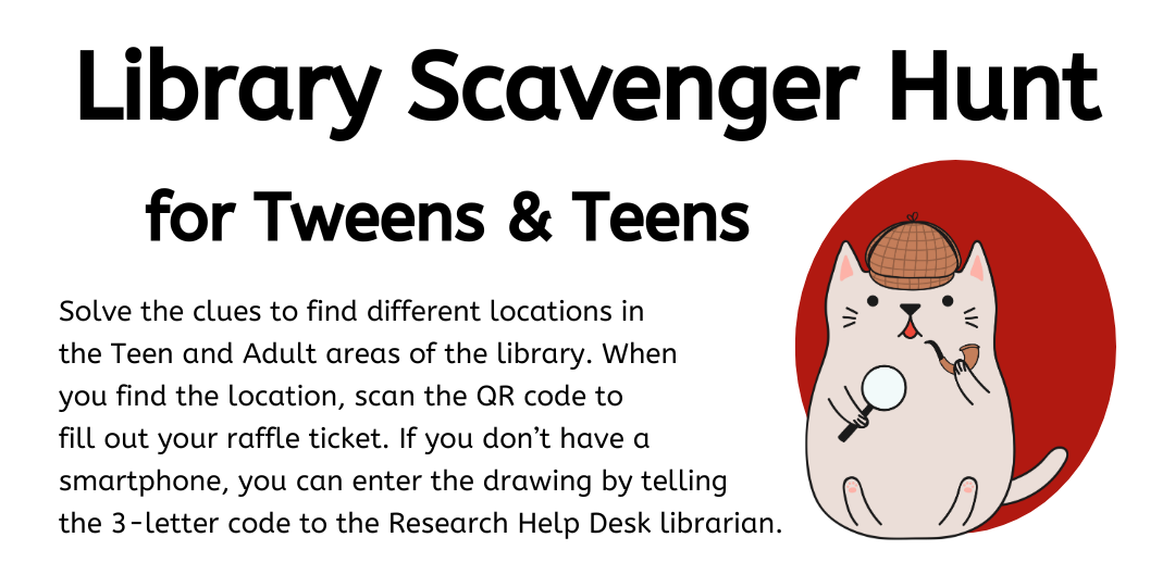 Teen Library Scavenger Hunt – Seekonk Public Library